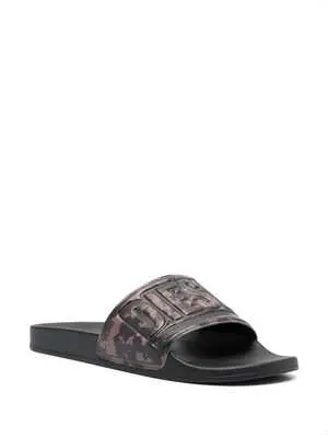 DIESEL® Logo-embossed Camouflage Slides