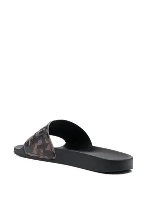 DIESEL® Logo-embossed Camouflage Slides