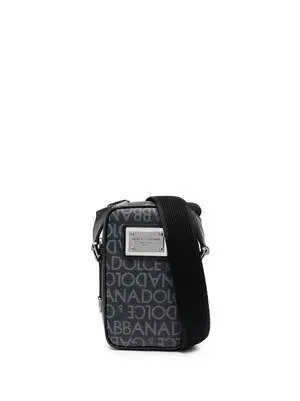 Dolce & Gabbana Logo-print Messenger Bag - Grey