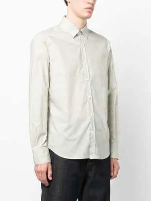 Canali Floral-print Long-sleeve Shirt
