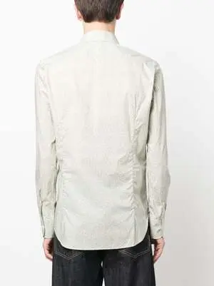Canali Floral-print Long-sleeve Shirt