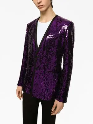 Dolce & Gabbana Sequined Single-breasted Blazer