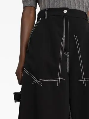 Stella McCartney Contrast-stitch Wide-leg Trousers