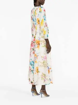 Zimmermann Halcyon Floral-print Linen Dress