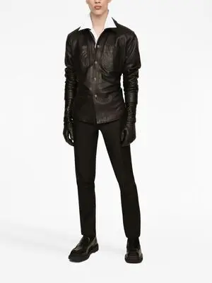 Dolce & Gabbana Button-up Leather Shirt