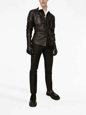 Dolce & Gabbana Button-up Leather Shirt