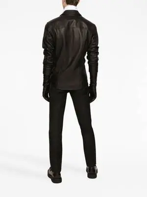 Dolce & Gabbana Button-up Leather Shirt