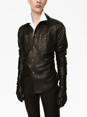 Dolce & Gabbana Button-up Leather Shirt