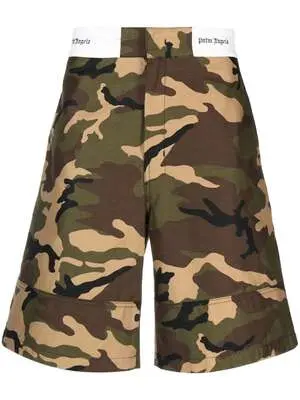 Palm Angels Camouflage-print Shorts - Green