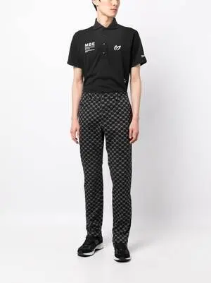 MASTER BUNNY EDITION Logo-print Straight-leg Trousers