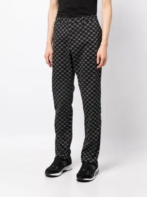 MASTER BUNNY EDITION Logo-print Straight-leg Trousers