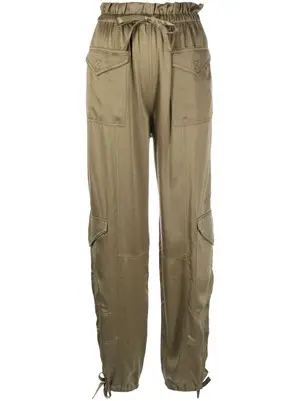 GANNI Tapered Cargo Trousers - Green