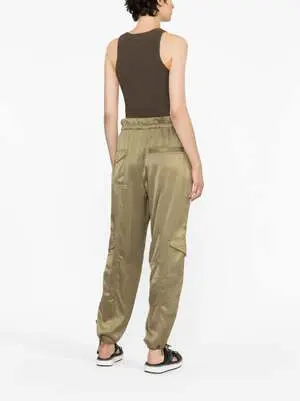 GANNI Tapered Cargo Trousers - Green