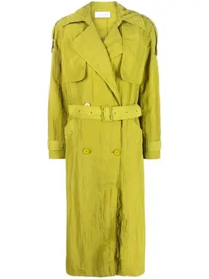 Christian Wijnants Jushu Belted Trench Coat - Green