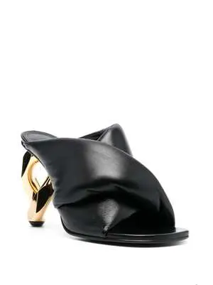 JW Anderson Chain Heel Sandals - Black