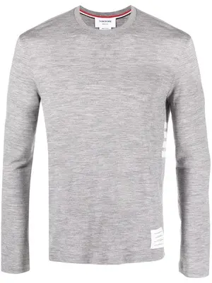 Thom Browne Round-neck Knit Jumper - Grey