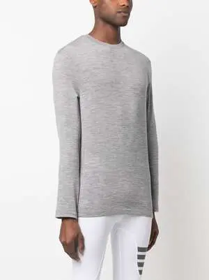 Thom Browne Round-neck Knit Jumper - Grey