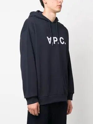 A.p.c. Milo Logo-print Organic-cotton Hoodie