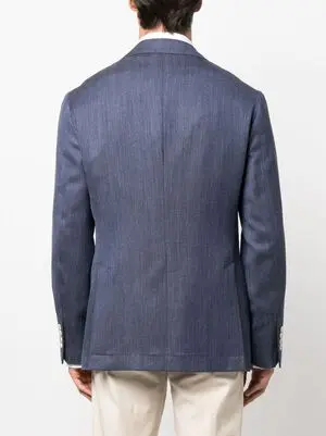 Brunello Cucinelli Herringbone-pattern Single-breasted Blazer