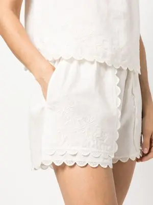 Ulla Johnson Nellie Embroidered Shorts