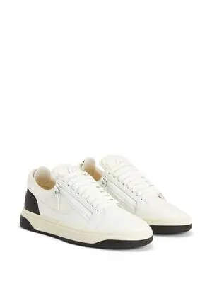 GIUSEPPE ZANOTTI Double-zip Low-top Sneakers - White
