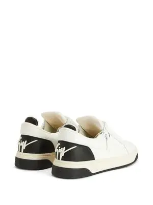 GIUSEPPE ZANOTTI Double-zip Low-top Sneakers - White