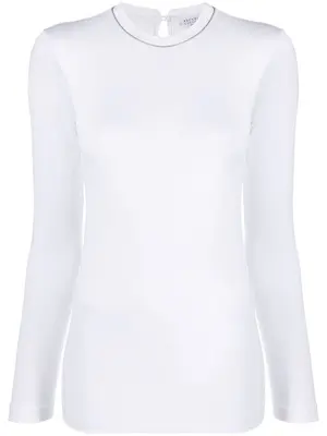 Brunello Cucinelli Monili-embellished Knit Top