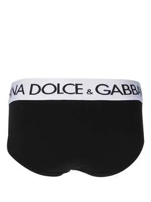Dolce & Gabbana Logo-waistband Stretch Briefs - Black