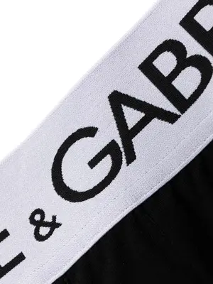 Dolce & Gabbana Logo-waistband Stretch Briefs - Black