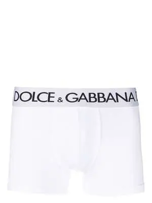 Dolce & Gabbana Logo-waistband Stretch Boxers - White