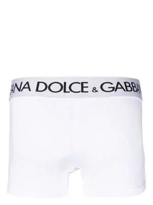 Dolce & Gabbana Logo-waistband Stretch Boxers - White