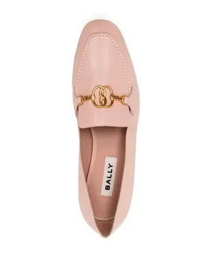 Bally O'brien Embellished Leather Loafers - Pink