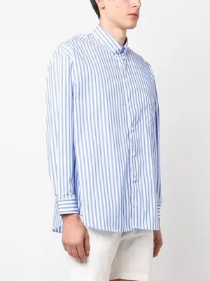 SPORTY & RICH Striped Poplin Shirt