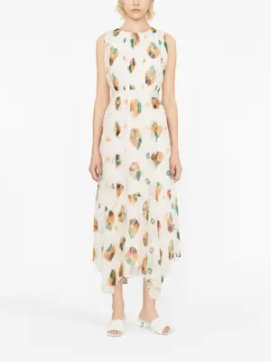Ulla Johnson Sarai Shibori-print Silk Midi Dress