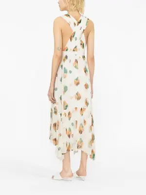 Ulla Johnson Sarai Shibori-print Silk Midi Dress