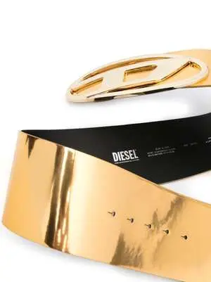 DIESEL® Logo-plaque Metallic Belt - Gold