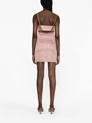 Versace Allover Jacquard Minidress - Pink