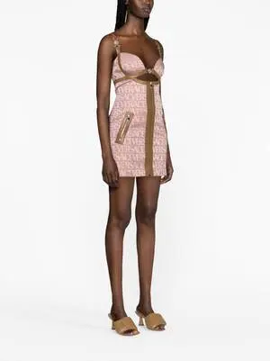 Versace Allover Jacquard Minidress - Pink