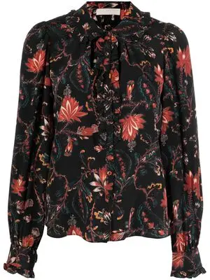 Ulla Johnson Philipa Floral-print Blouse - Black