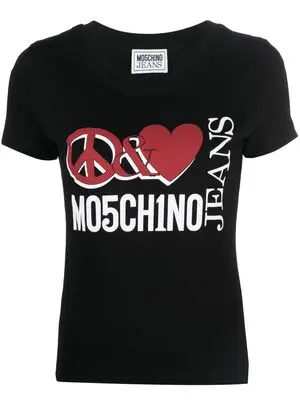 Moschino Graphic Logo-print T-shirt - Black