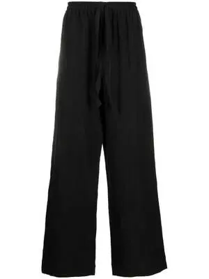 Commas Mid-rise Wide-leg Trousers - Black