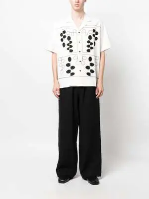 Commas Mid-rise Wide-leg Trousers - Black