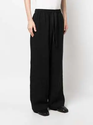 Commas Mid-rise Wide-leg Trousers - Black