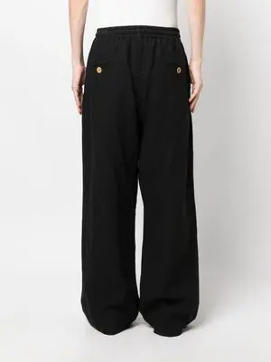 Commas Mid-rise Wide-leg Trousers - Black