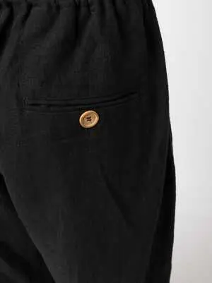 Commas Mid-rise Wide-leg Trousers - Black