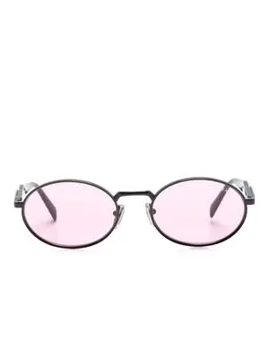 Prada Oval-Frame Sunglasses Black