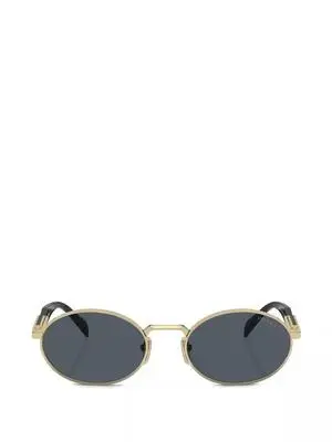 Prada Oval-frame Sunglasses - Gold
