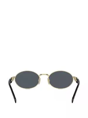 Prada Oval-frame Sunglasses - Gold