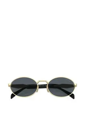 Prada Oval-frame Sunglasses - Gold