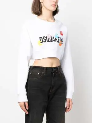 Dsquared2 Logo-print Cropped Sweartshirt